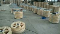 China Aerial Roller Stringing Block with Aluminum Alloy and MC Nylon Construction for Rated Loads 5KN to 20KN and Large Diameter Stringing for sale