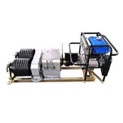China 50KN Portable Winch Machine Petrol Cable Pulling Winch Mechanical for sale