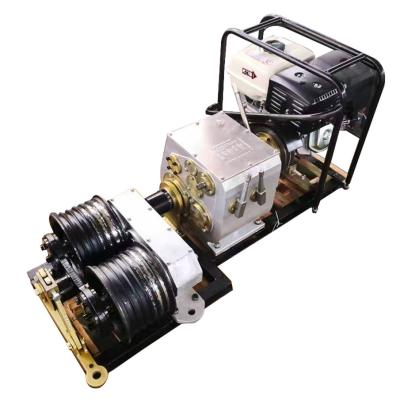 China Dual-Bull Wheel Engine Powered Winch with High-Performance Internal Combustion Engine and High-Strength Alloy Chassis for sale
