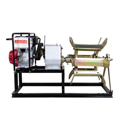 China Blade Type Gasoline Cable Pulling Winch Machine Pay Off And Take Up Winch Machine for sale