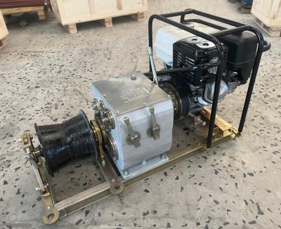 China 8Ton Gasoline Engine Powered Winch For assembling towers/pulling/lifting heavy objects for sale