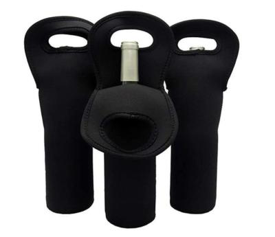 China Protective Neoprene Wine Carrier Tote Bag for 750ml Bottles Travel for sale