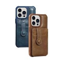 China iPhone 13 Pro Max Vegan Leather Phone Case Slim 0.1in Shockproof Wireless Charging Compatible for sale