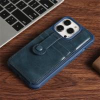China iPhone 13 Pro Max Vegan Leather Phone Case Slim 0.1in Shockproof Wireless Charging Compatible for sale