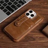 China iPhone 13 Pro Max Vegan Leather Phone Case Slim 0.1in Shockproof Wireless Charging Compatible for sale