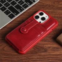 China iPhone 13 Pro Max Vegan Leather Phone Case Slim 0.1in Shockproof Wireless Charging Compatible for sale