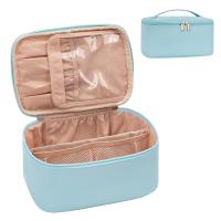 China 3 Compartment Cosmetic Storage Bag 0.06mm Thickness Non Transparent Travel Makeup Organizer for sale