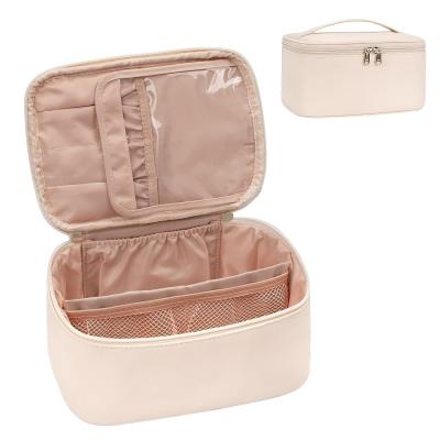 China Rewell Non Transparent Cosmetic Storage Bag 3 Compartments Waterproof Foldable Makeup Organizer for sale