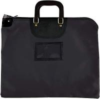 China Waterproof Locking Cash Bag 19x15 Inch Nylon Courier Bag with Metal Pop Up Lock and 2 Keys for sale