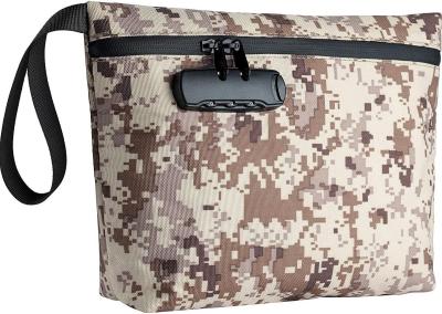 China Canvas Texture Money Locking Bags Single Use Security Deposit Bags 3 Sizes for Cash Protection for sale