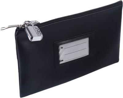 China Canvas Lockable Money Storage Pouches 3 Sizes Tamper Evident Cash Bags for Retail Banking Business for sale