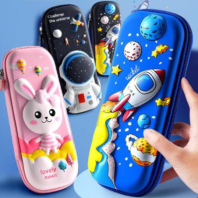 China 3D EVA Space Pencil Case Astronaut Pencil Box Large 23x10.5cm Blue Cartoon Pencil Holder for sale