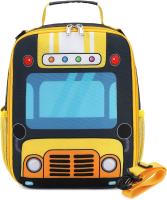 China Kids Insulated Lunch Box 5.85L School Bus Design with Shoulder Strap Reusable Cooler Tote for Girls Boys for sale