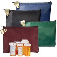 China Laminated Nylon Lockable Medicine Bag Waterproof Large Capacity 8x5.5 Inch Portable for sale
