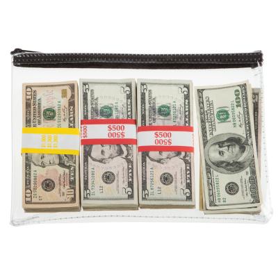 China Clear Vinyl Zipper Bag 12x8 Inch Heavy Duty TSA Security Check Bags for sale