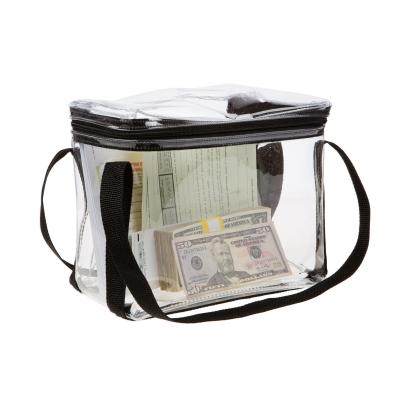 China Transparent Vinyl Waterproof Briefcase Purse 10x8x5 Inch Large Capacity Custom Made for sale