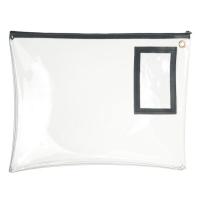 China Clear Vinyl Zipper Bag 12x9 Inch Heavy Duty Transparent Wallet for TSA Cash Transfer for sale
