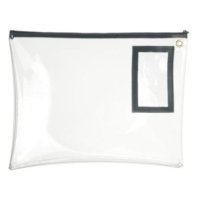 China Clear Vinyl Zipper Bag 12x9 Inch Heavy Duty Transparent Wallet for TSA Cash Transfer for sale
