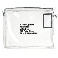 China Custom Clear Vinyl Wallet Clutch File Base Transport Sac 18x14x4 Inches for sale