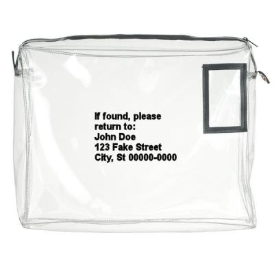 China Custom Clear Vinyl Wallet Clutch File Base Transport Sac 18x14x4 Inches for sale
