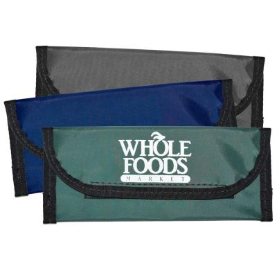 China Folding Laminated Nylon Bank Bag with Hook and Ring Seal 9x4 Inches Customizable for sale