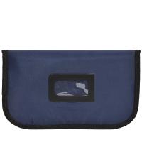 China Navy Blue Nylon Split Coin Bag Clutch Waterproof Purse 11x6.5 Inch Custom for sale
