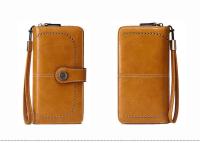 China RFID Anti-Magnetic Long Zipper Women's Wallet Large Capacity Handbag 100% Blocking for sale
