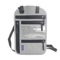 China RFID Passport Holder Travel Document Bag Waterproof Nylon 2-Layer Protective Sleeve for sale