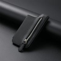 China Explosive Mobile Phone Card Bag Multi Card Holder Zipper Wallet 10 Card Slots for sale