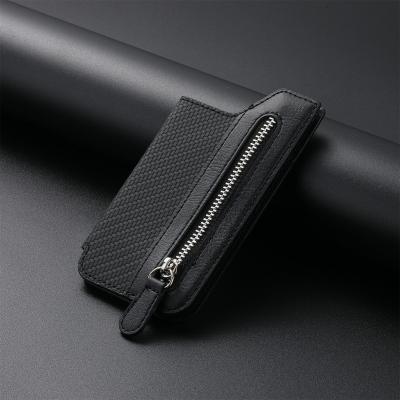 China Explosive Mobile Phone Card Bag Multi Card Holder Zipper Wallet 10 Card Slots for sale