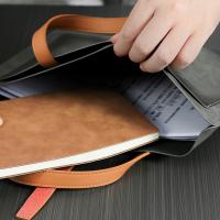 China PU Leather Large Capacity Briefcase Business Document Bag Waterproof Commute 15.6 Inch for sale