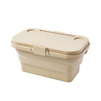 China Rewell 30x20x15cm Plastic Storage Crate with Wheels and Handles Durable Portable Organizer for sale