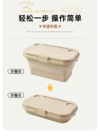 China Collapsible Outdoor Camping Storage Box with Folding Table and Picnic Basket Tray 30L for sale