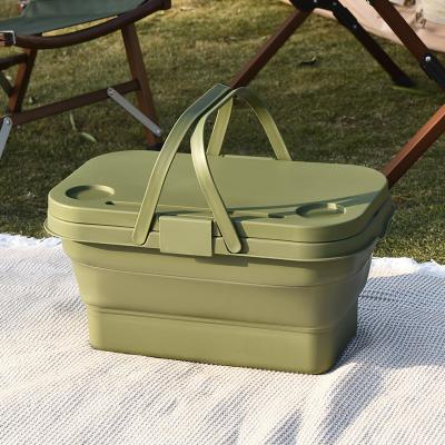China Plastic Heavy Duty Storage Tub 38x29.5x38cm Stackable with Nonwoven Bag for sale