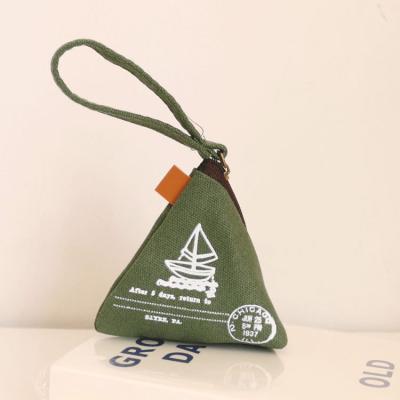 China Retro Zongzi Coin Purse Mini Canvas Cute Coin Bag Key Bag 4 Patterns Custom for sale