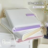 China PU Leather Card Book 4 Grid Photo Storage Album for Postcards and Polaroids 20 Inner Pages for sale
