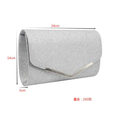 China Women's Evening Clutch Bag 24x14x5cm Flash Fabric Fashion Handbag for Party Dinner for sale