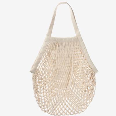 China Cotton Net Bag Fruit Vegetable Shopping Tote 44.5x37.5cm Small Woven Bag for sale