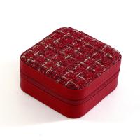 China Portable Jewelry Storage Box 10x10x5cm Travel Organizer for Earrings Rings Necklaces for sale