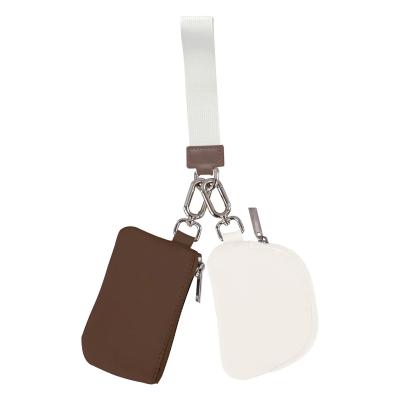 China Fashion Contrast Color Card Wallet 4.33x3.15IN Waterproof Wear Resistant Hardware Lock for sale