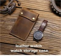 China Crazy Horse Leather Watch Storage Holster Retro Crossbody Bag Waterproof Wear Resistant 1 Slot for sale