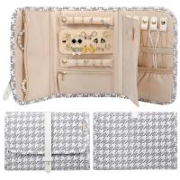 China Portable Foldable Travel Jewelry Storage Box with Waterproof Material and Magnetic Buckle for sale