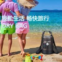 China Transparent PVC Waterproof Bucket Beach Bag Large Capacity 30L Adjustable Shoulder Strap Swim Bag for sale
