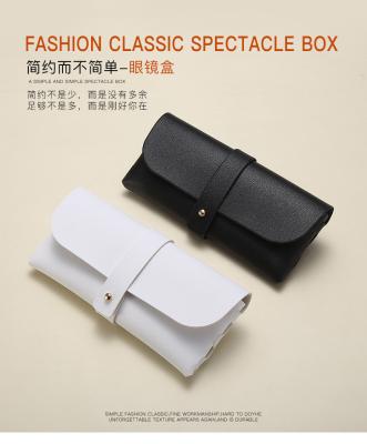 China Leather Sunglasses Case 165x78x20mm Waterproof Wear Resistant Fashion Buckle Box for sale