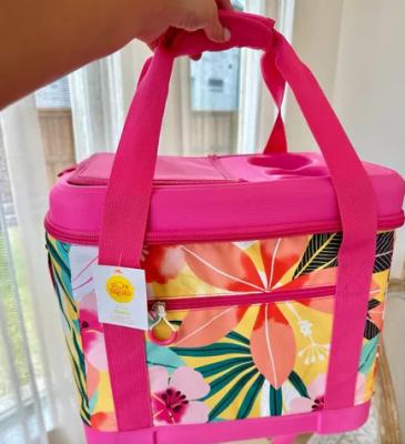 China Outdoor Picnic Insulated Cooler Bag 24 Can Capacity Portable Thermal Lunch Tote for Work Camping for sale