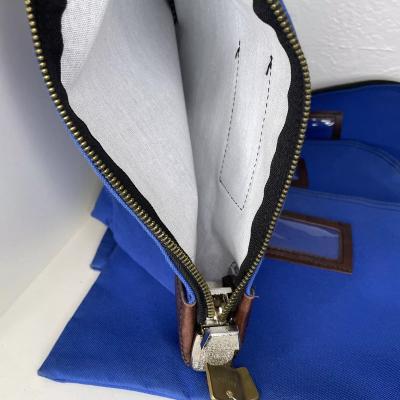 China Deposit Bank Zipper Bag with Two Keys ID Bill Coin Wallet 10x7 Inch Leather for sale