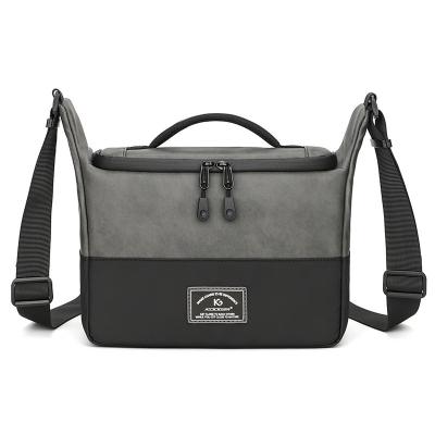 China PU Leather Crossbody Camera Bag for SLR DSLR Photography Lens Storage 15L Waterproof for sale
