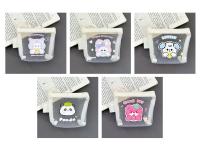 China Cartoon Net Coin Purse Cute Change Storage Bag Transparent Portable Card Pocket 11.5x9.5x3.5cm for sale