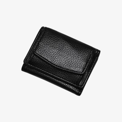 China PU Lychee Print Small Wallet for Women 10x7.5x2cm Card Holder Coin Purse for sale