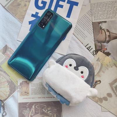 China Plush Penguin Coin Wallet 9x8.5x4cm Cute Small Card Holder Key Pouch for sale
